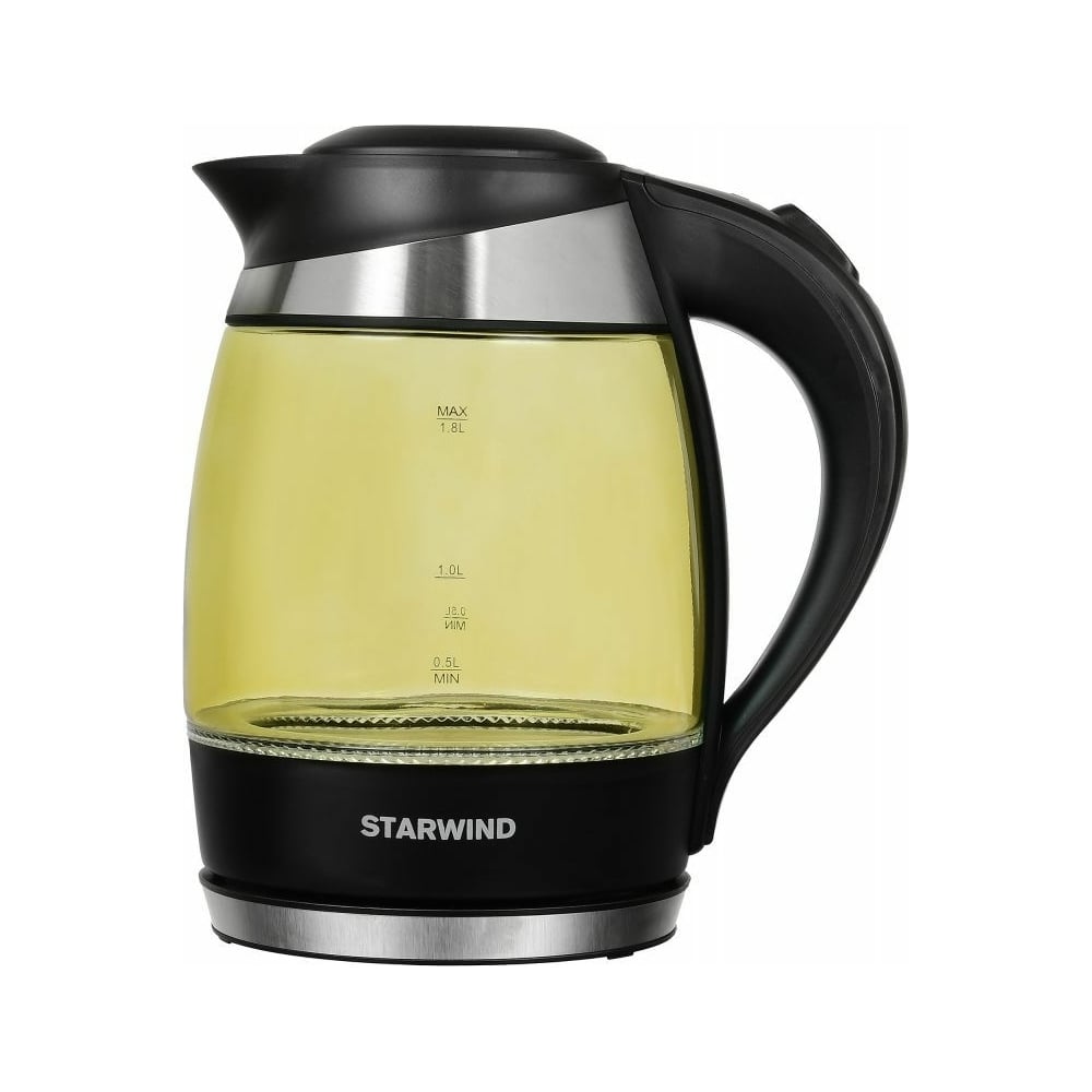 Электрический чайник Starwind 2200 Вт, LED подсветка, желтый SKG2215 ...