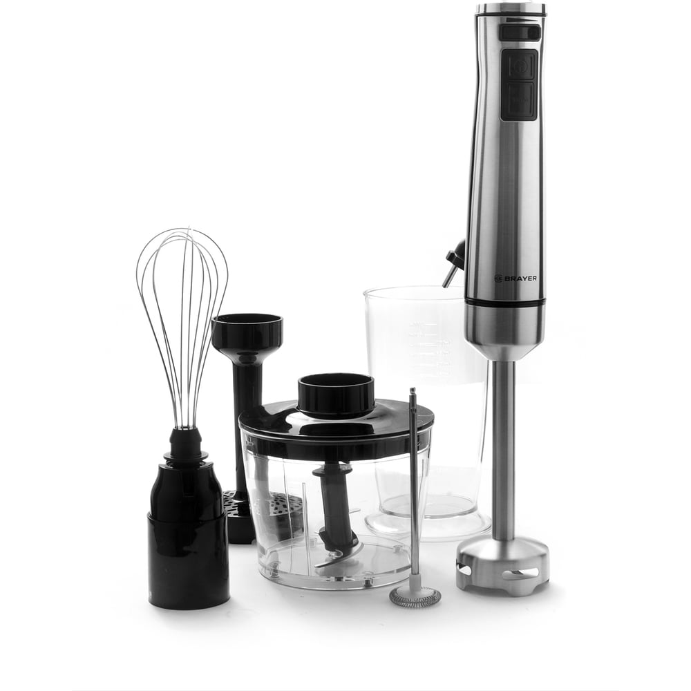 Погружной блендер BRAYER 1251BR 1200 Вт стакан 700 мл турбо режим плавная регулировка скорости ...