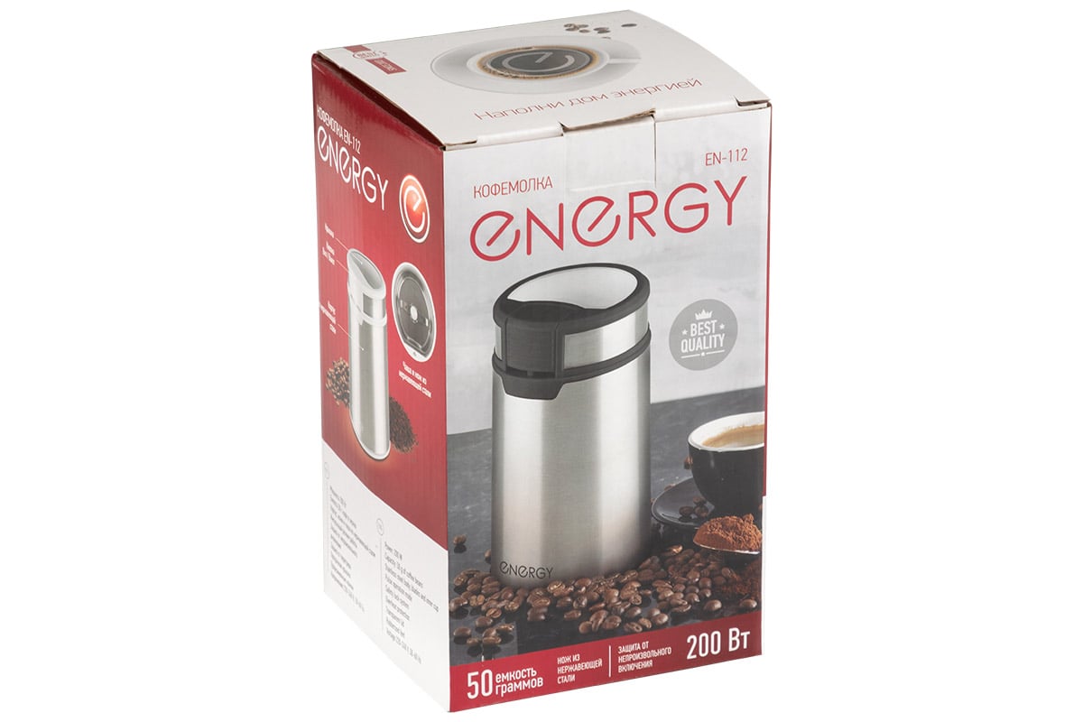 Кофемолка ENERGY en-112 цвет черный, 200 Вт 105769 - выгодная цена ...