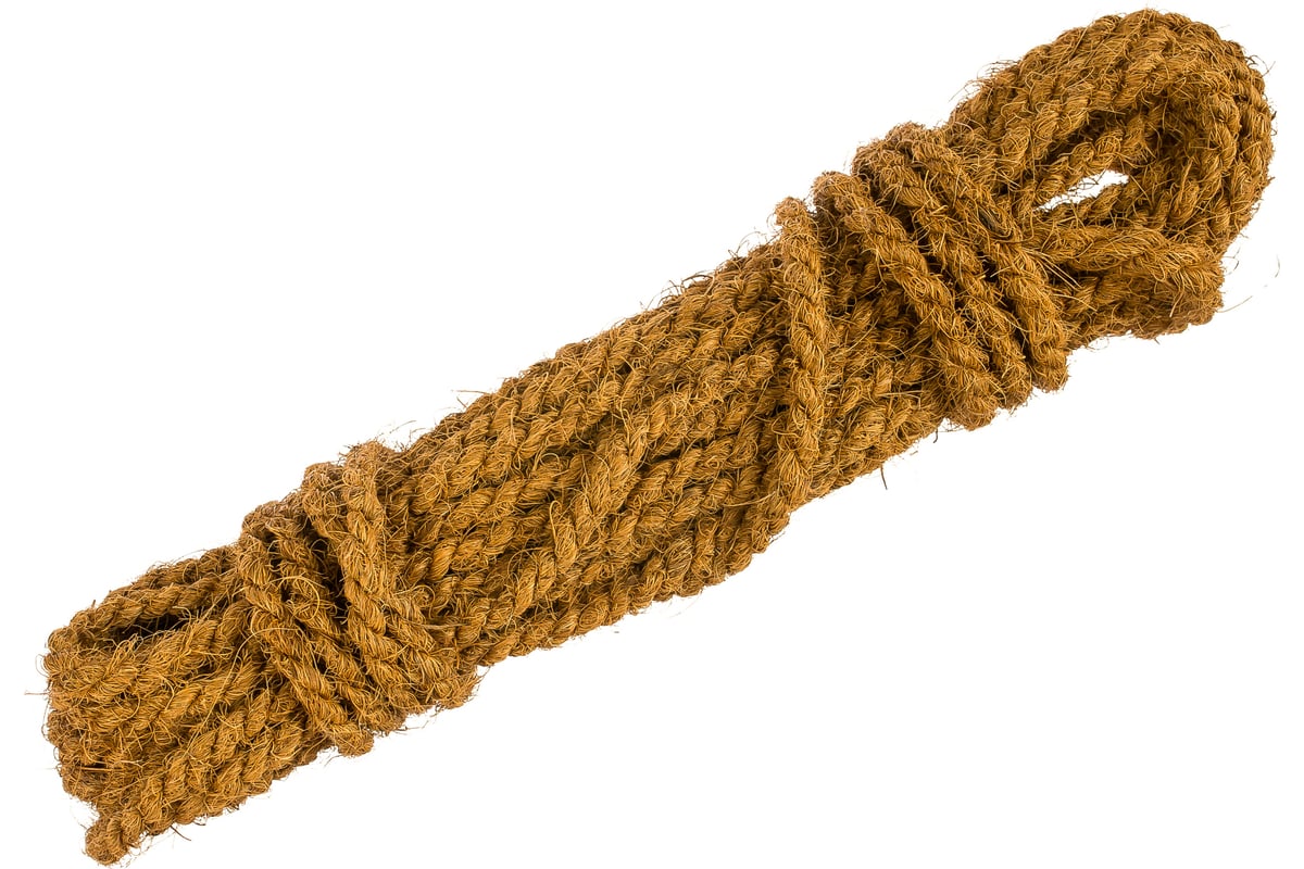 Кокосовая веревка ЩИТ d. 8 мм в мотках по 15 м 66788 - выгодная цена ...