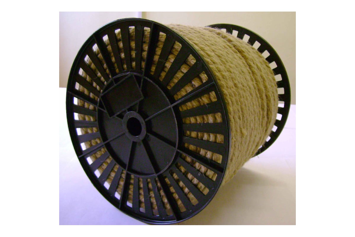 Крученая джутовая веревка Rusconnect 12 мм, 120 м, на ролике 158901 ...