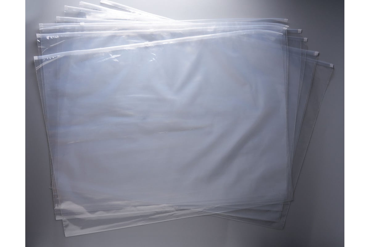 Пакет с бегунком PACK INNOVATION 80x60 см 70 мкм прозрач. С ОТВЕРСТИЕМ ...
