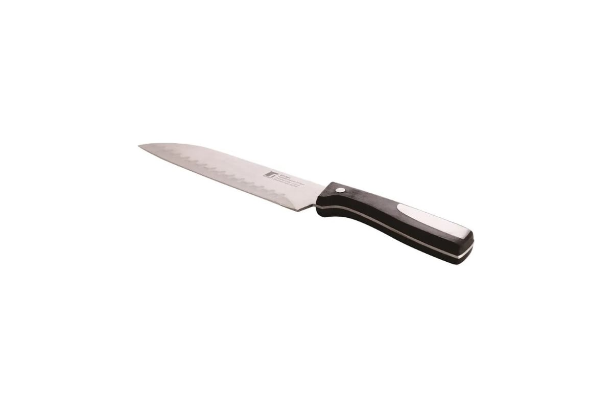 Нож сантоку Bergner 17,5 см, нержавеющая сталь, пластик, Resa BG-3951 ...