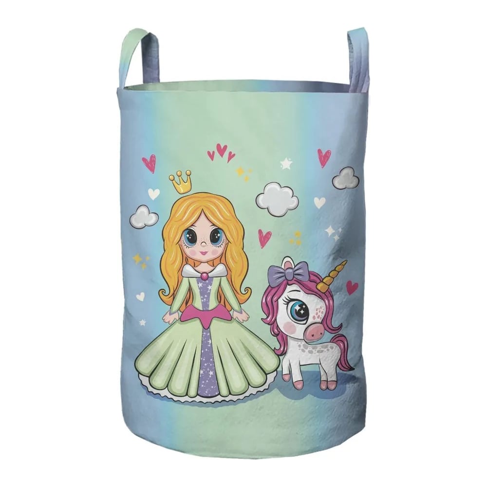 Корзина для хранения игрушек JoyArty Принцесса и единорог 45 л toba_421591_M - выгодная цена ...