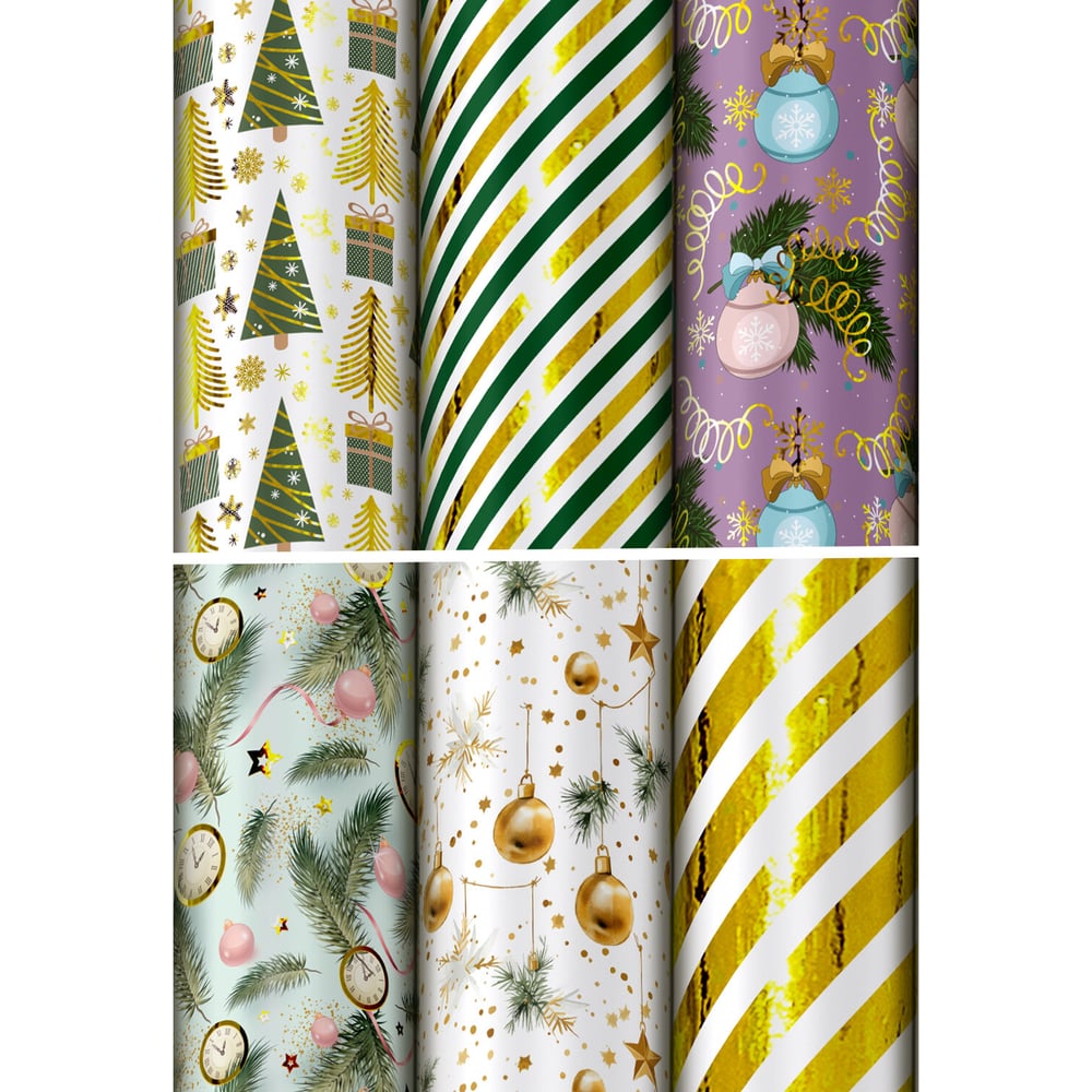 Бумага упаковочная Золотая сказка новогодняя С ЭФФЕКТАМИ (1 шт) "Gold ...