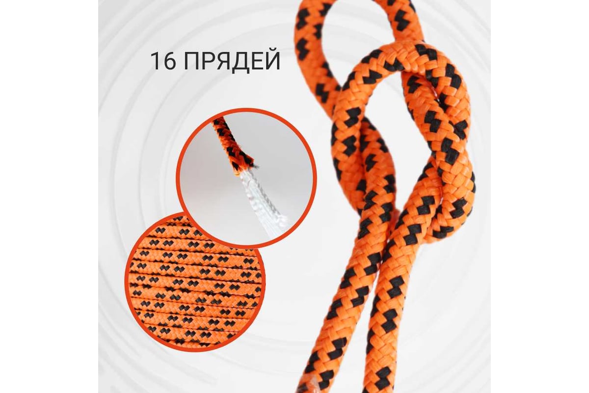 Плетеная веревка Gigant п/п, 16 прядей, 6 мм х 250 м HRS-18 - выгодная ...