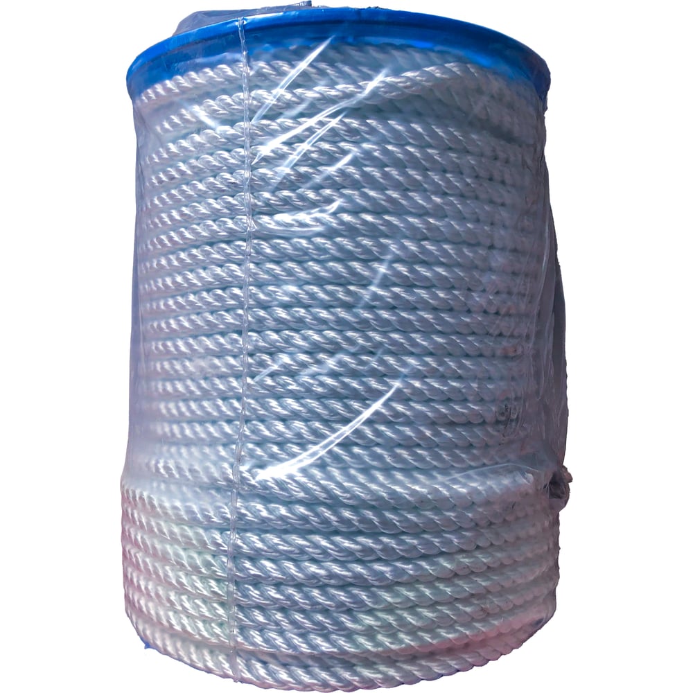 Полипропиленовый канат АзотХимФортис тросовой свивки 11 мм 100 м белый ...