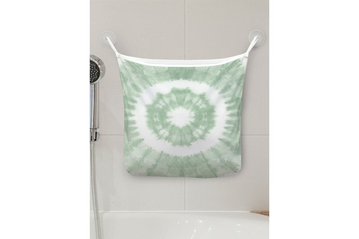 Органайзер для ванной - Сетка настенная на присосках для игрушек JoyArty "Удивительный зеленый ...