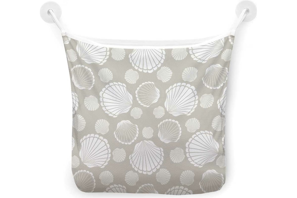 Органайзер для ванной - Сетка настенная на присосках для игрушек JoyArty "Парад ракушек", 39x33 ...