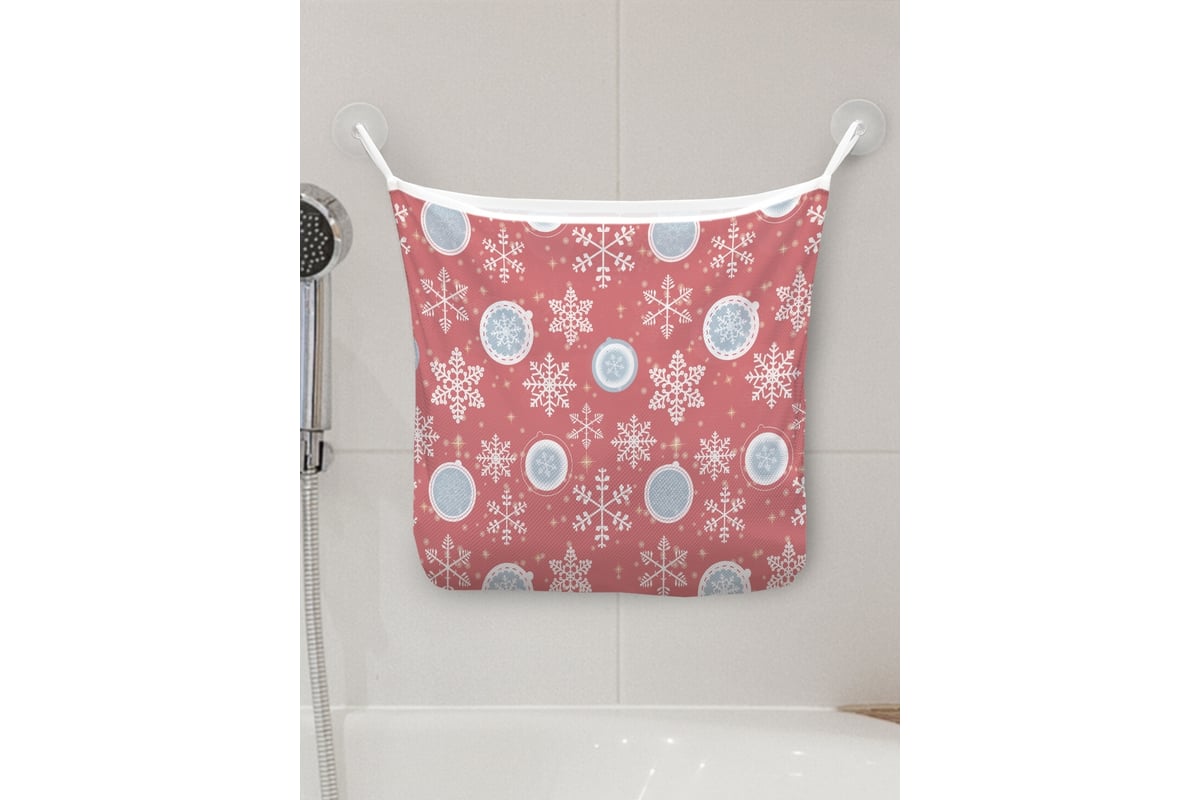 Органайзер для ванной - Сетка настенная на присосках для игрушек JoyArty "Праздничный воздух ...