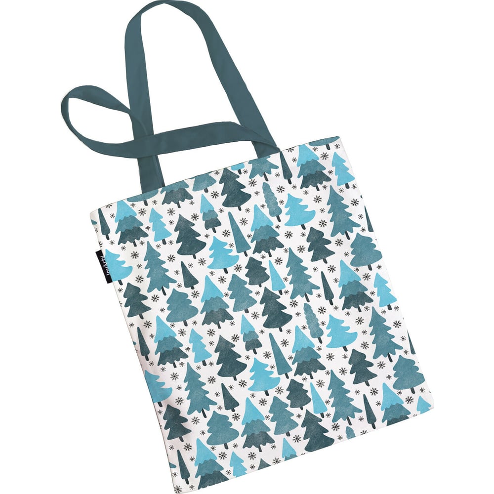 Сумка шоппер JOYARTY "зима в лесу", ткань под лен, 35x37x7 см bsh_419839 - выгодная цена, отзывы ...