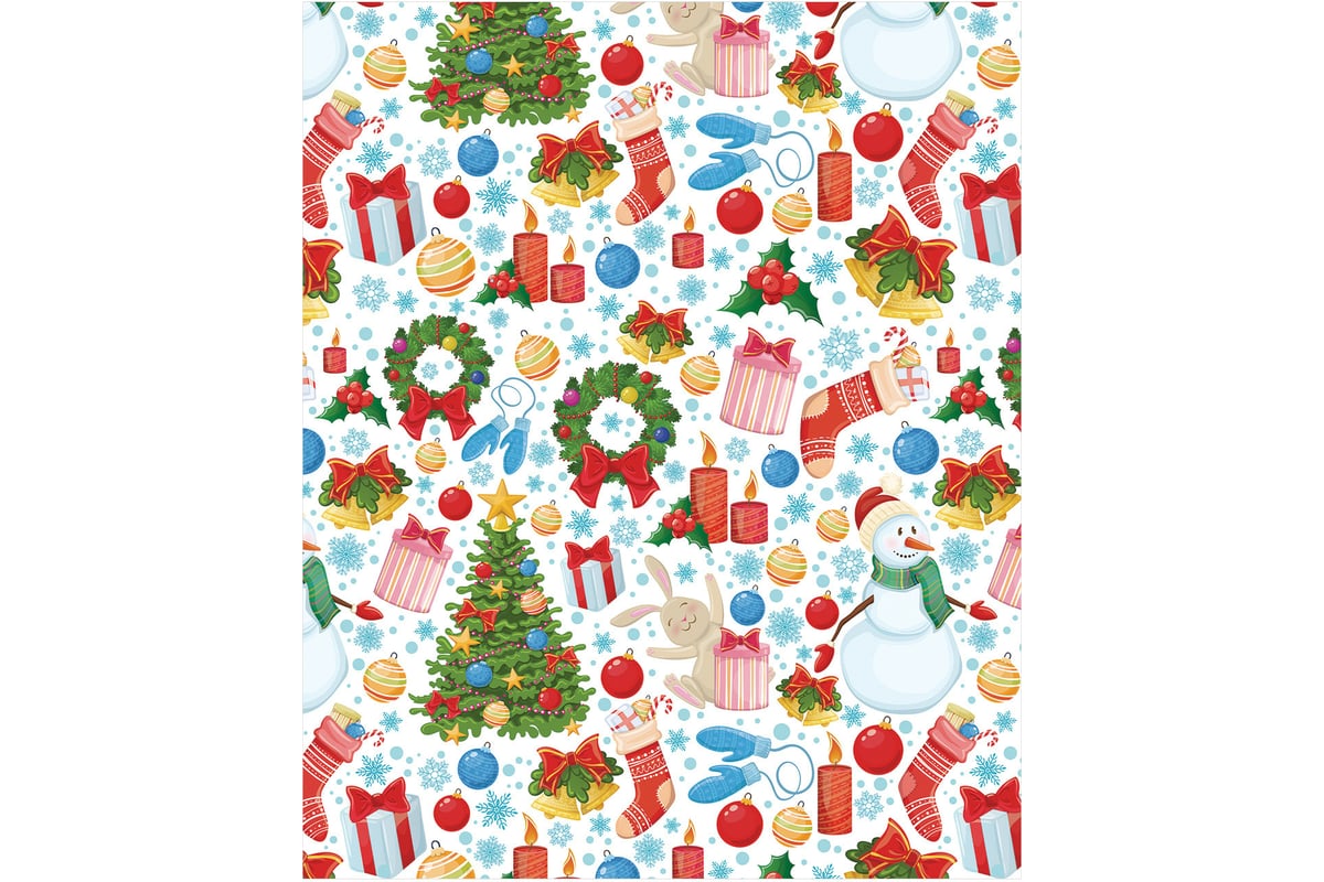 Сумка шоппер JOYARTY "новогодние снеговики", ткань под лен, 35x37x7 см bsh_419872 - выгодная ...