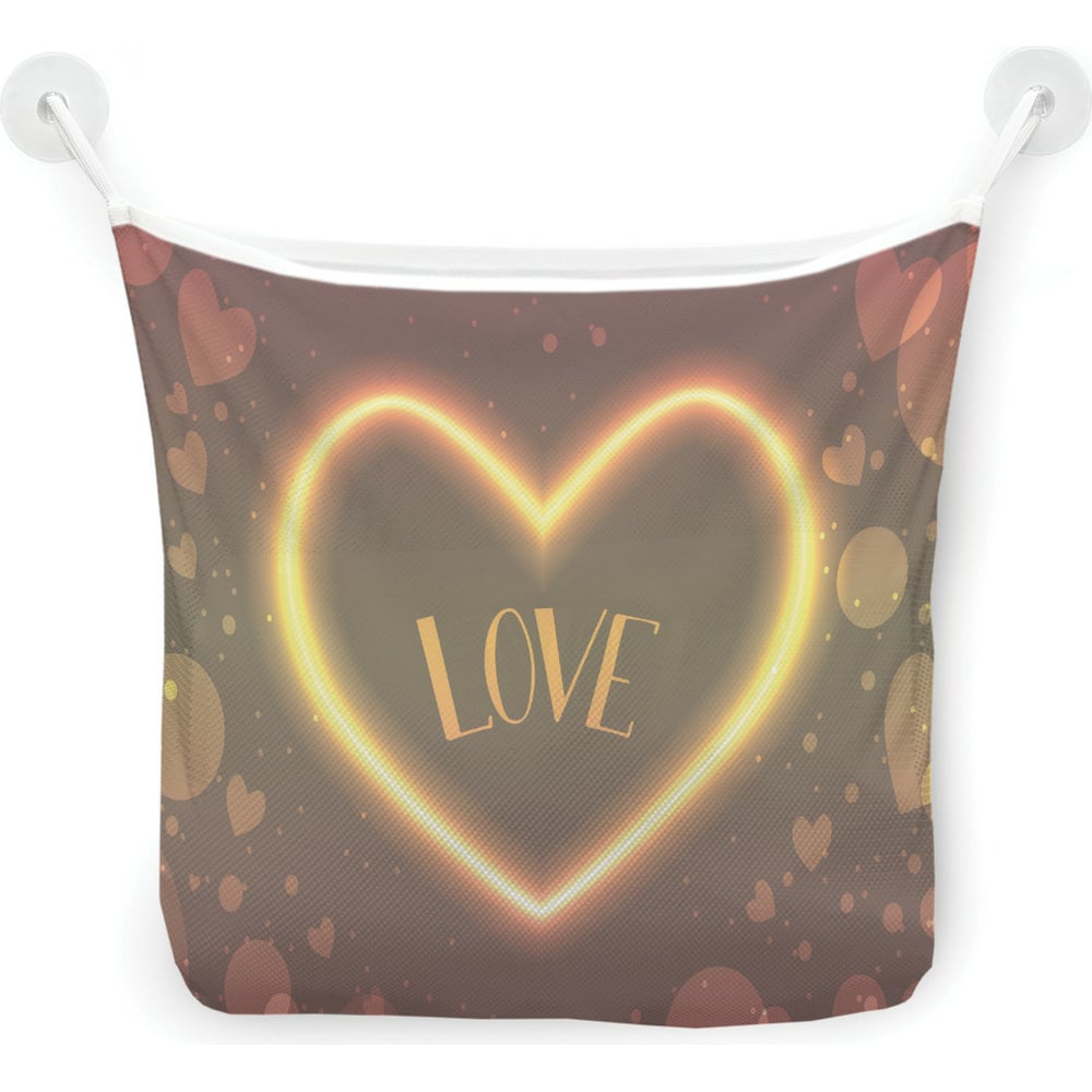 Сетка для игрушек в ванну JOYARTY "Love" настенный органайзер на присосках, 39x33 см tgb_422648 ...