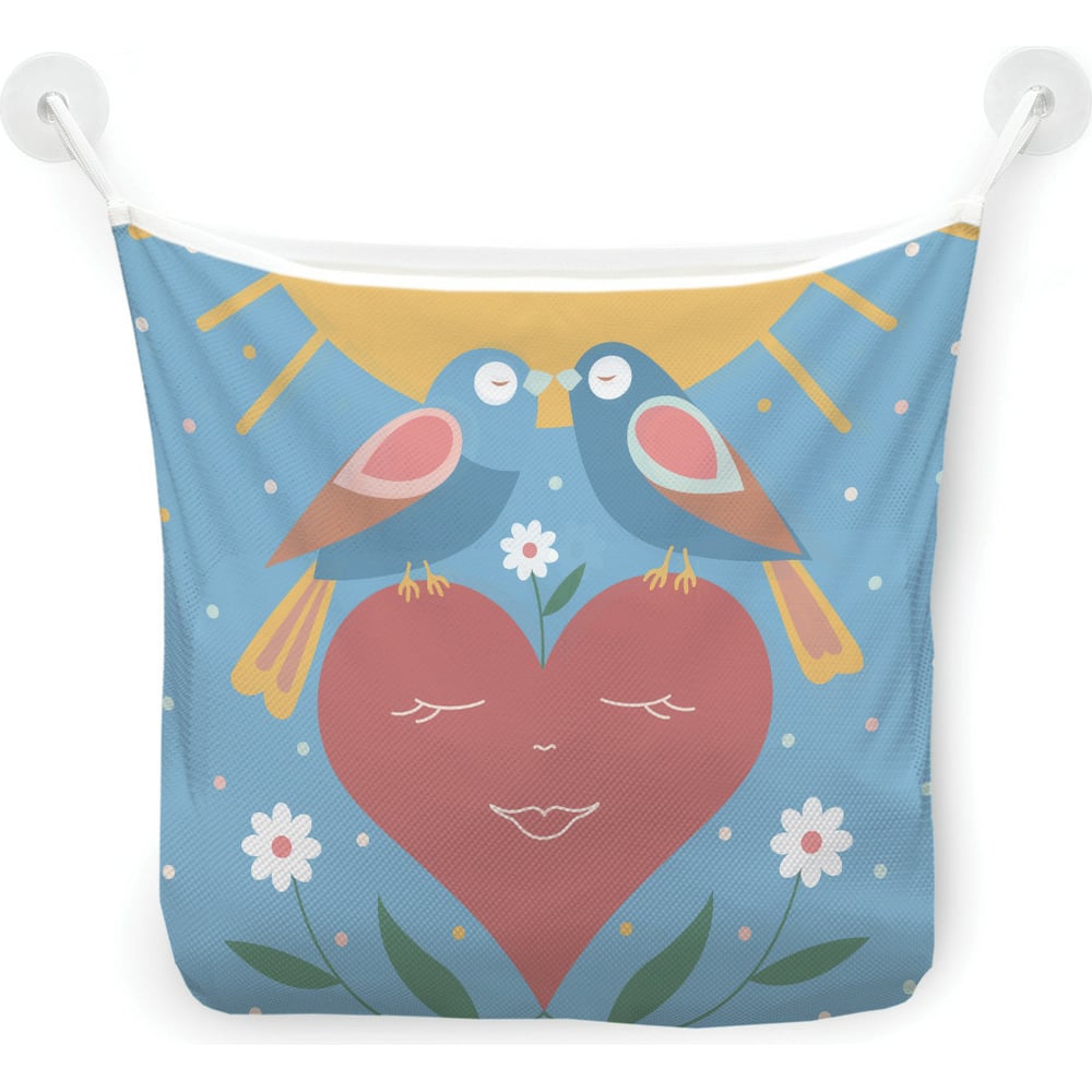 Сетка для игрушек в ванну JOYARTY "Весна" настенный органайзер на присосках, 39x33 см tgb_422667 ...