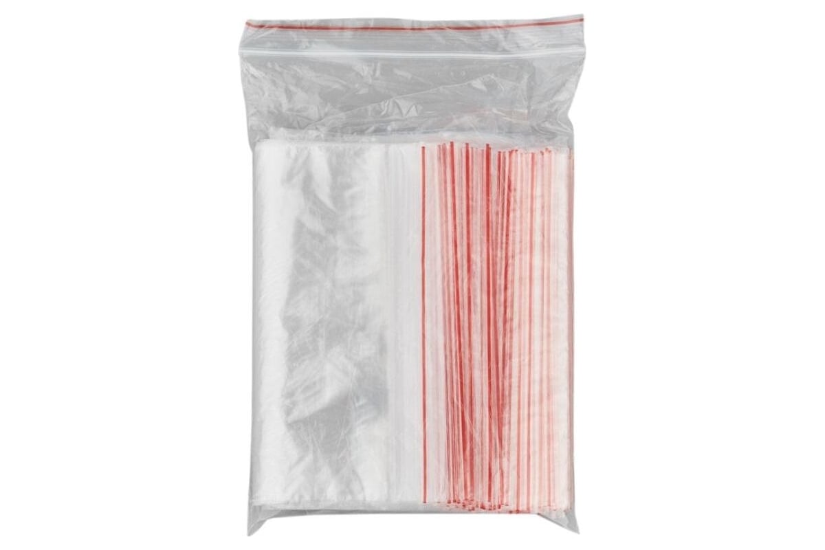 Пакет с замком ООО Комус zip lock 15x20 см, 35 мкм, 100 штук в упаковке ...