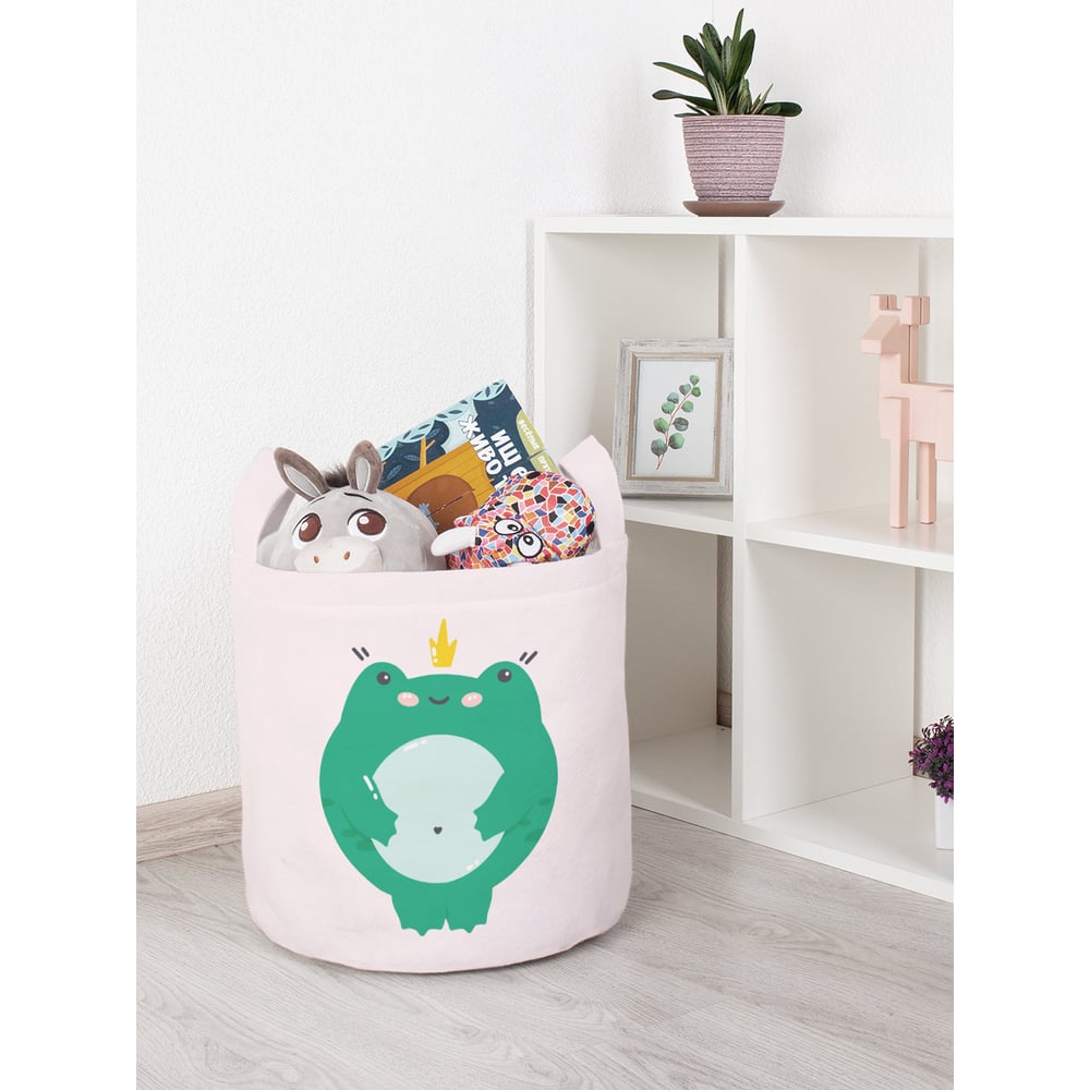Корзина для игрушек JOYARTY Довольный лягушонок 35x35 см toba_422700_S ...