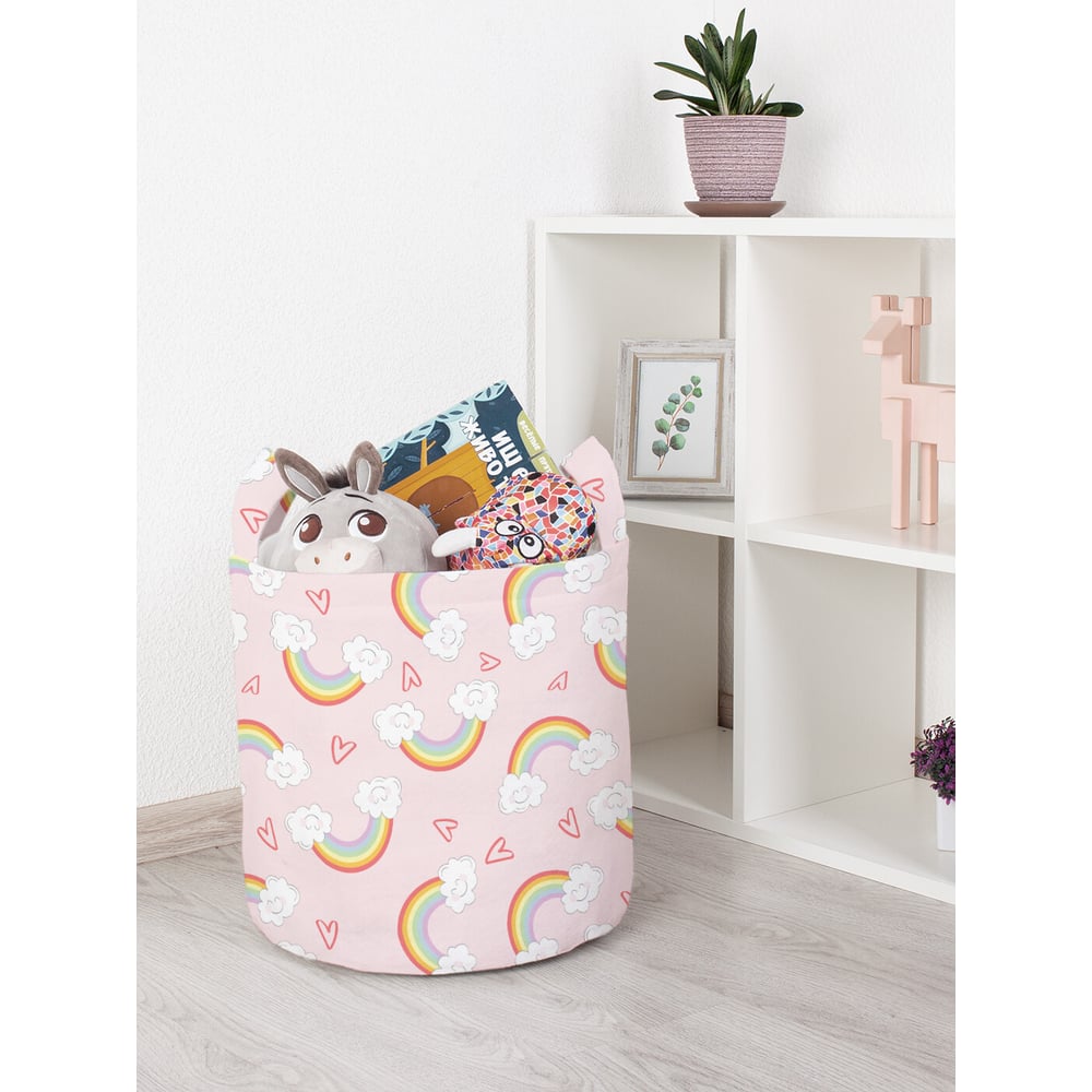 Корзина для игрушек JOYARTY Ванильная радуга 35x35 см toba_422685_S - выгодная цена, отзывы ...