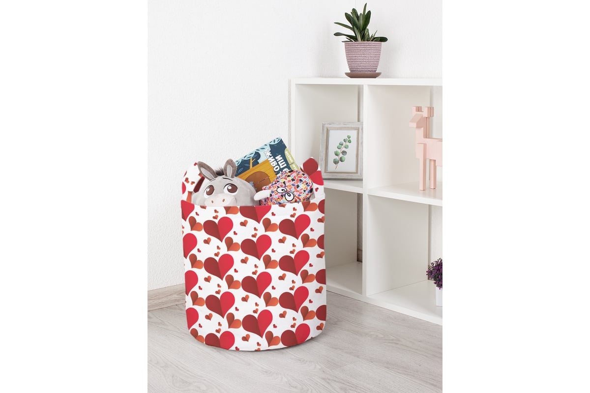 Корзина для игрушек JOYARTY Про любовь 35x35 см toba_422638_S - выгодная цена, отзывы ...