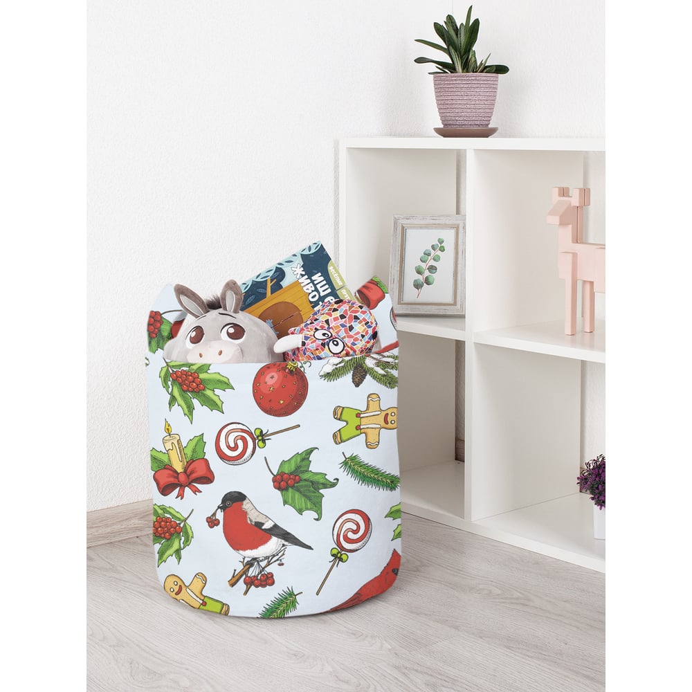Корзина для игрушек JOYARTY новогодние птицы 35x35 см toba_419882_S - выгодная цена, отзывы ...