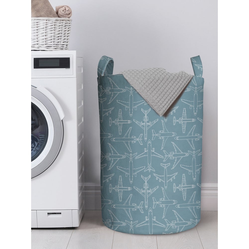 Корзина для белья в ванную, органайзер для хранения вещей JOYARTY Современный самолет 60x40 см ...