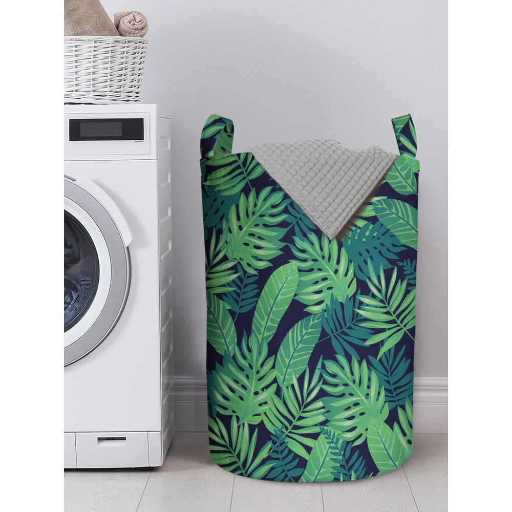 Корзина для белья в ванную, органайзер для хранения вещей JOYARTY Множество экзотических листьев ...