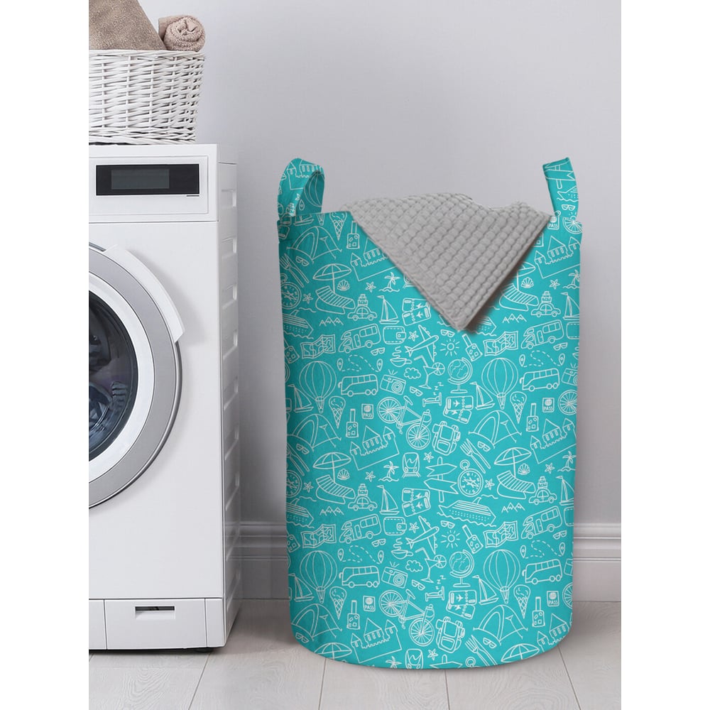 Корзина для белья в ванную, органайзер для хранения вещей JOYARTY Путешествия 60x40 см gaba ...