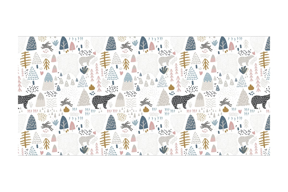 Корзина для белья в ванную, органайзер для хранения вещей JOYARTY Атмосфера леса 60x40 см gaba ...