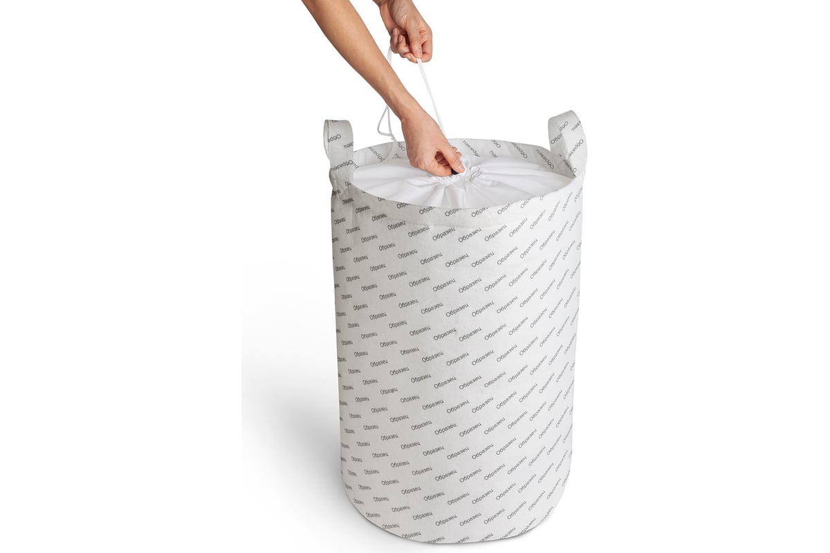 Корзина для белья в ванную, органайзер для хранения вещей JOYARTY Нежные перья 60x40 см gaba ...