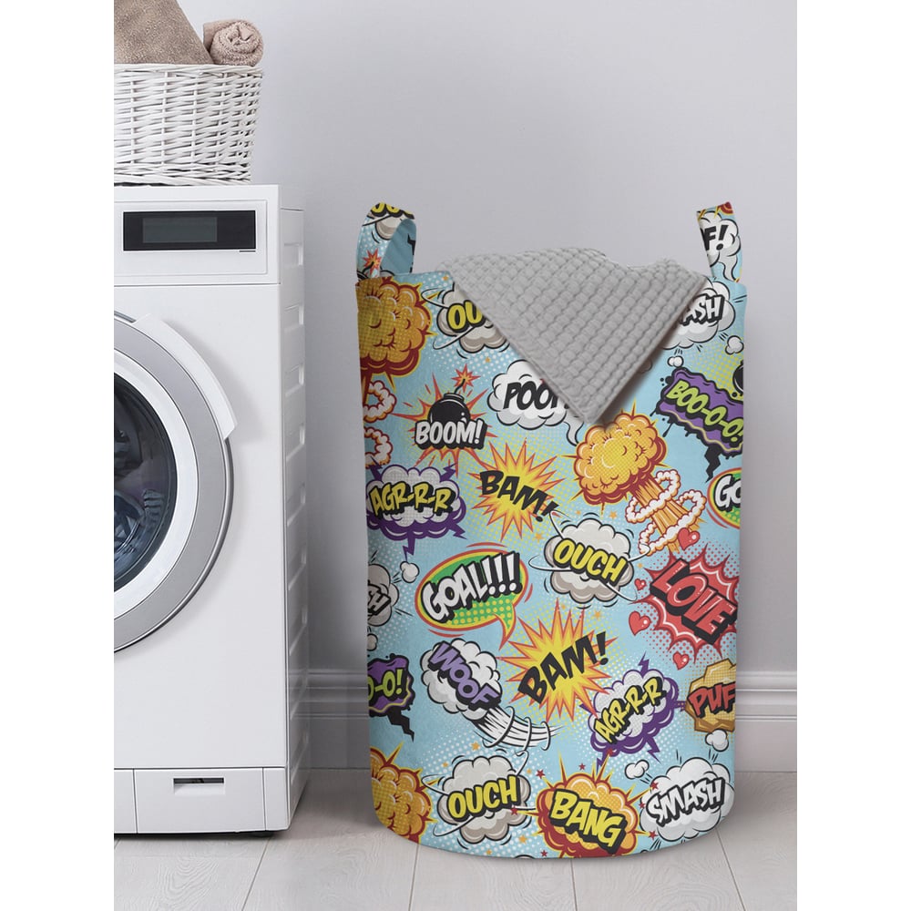 Корзина для белья в ванную, органайзер для хранения вещей JOYARTY BAM BOOM 60x40 см gaba_423740 ...