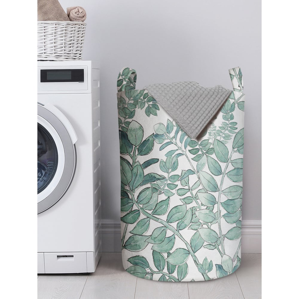 Корзина для белья в ванную, органайзер для хранения вещей JOYARTY Полотно листьев 60x40 см gaba ...