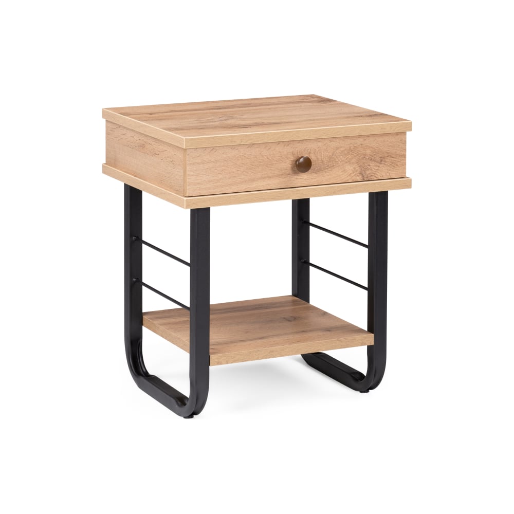 Прикроватная тумба Woodville малгома черная/дуб вотан 511608 - выгодная ...