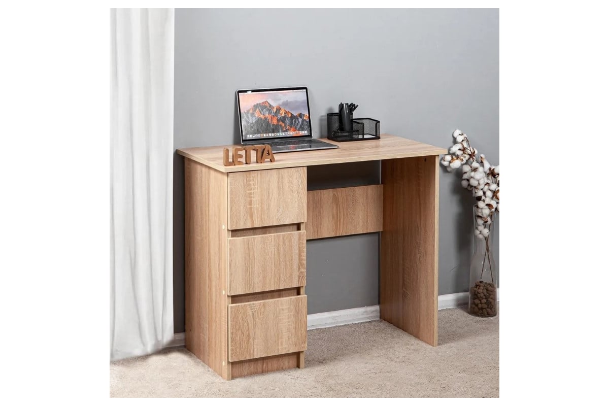 Письменный стол Letta city lite 3 ящика дуб сонома 900x750x450 мм ...
