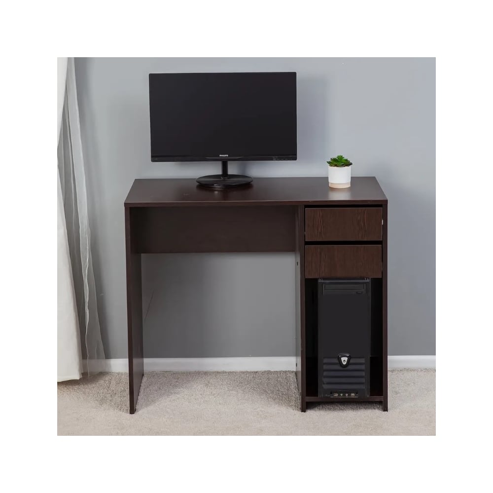 Компьютерный стол Letta ультра 2 ящика венге 900x750x450 мм L2497 ...