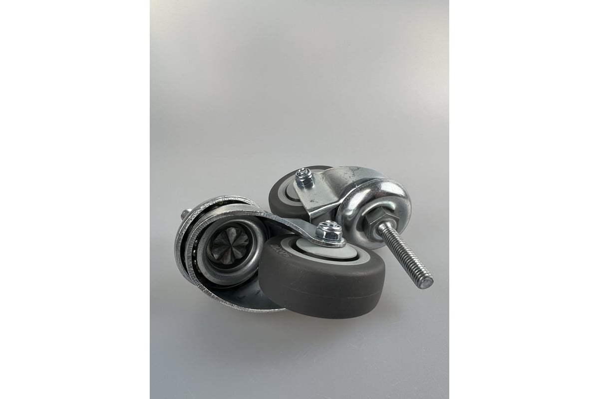 Поворотное колесо Brante 50 мм на штыре М8 серая резина NF-0123 104950 ...