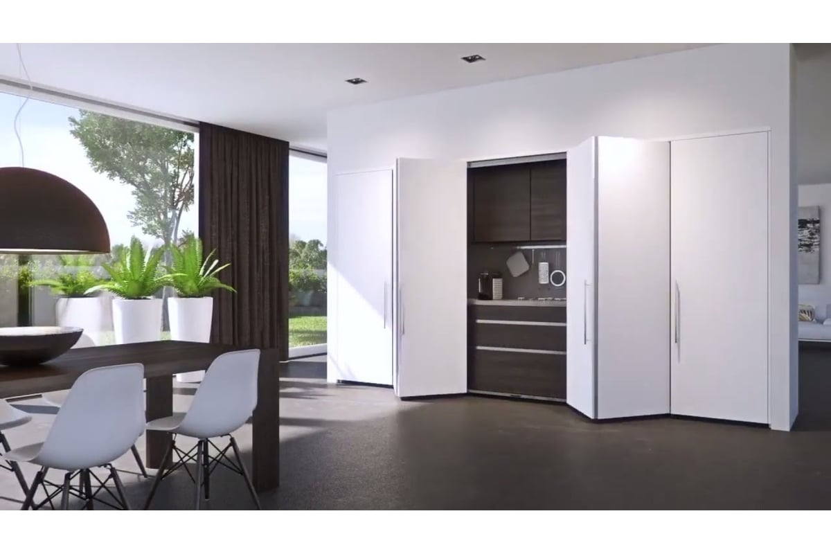 Комплект фурнитуры для 2-х складных дверей Hafele Hawa Folding Concepta ...