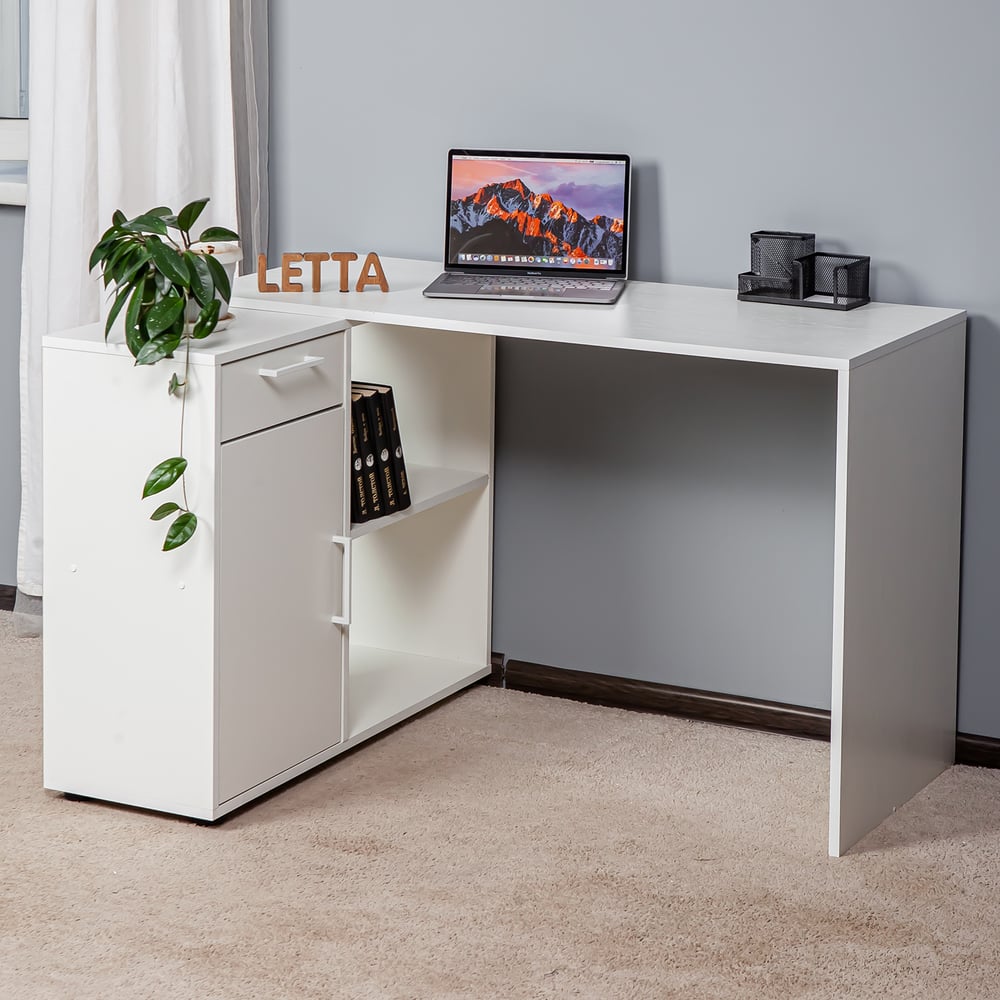 Стол письменный Letta Веста Plus белое тиснение L9900 - выгодная цена ...