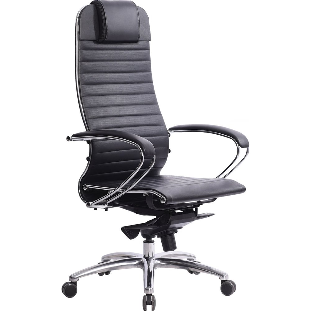 Офисное кресло МЕТТА "SAMURAI" K-1, кожа, черное 531531 - выгодная цена ...