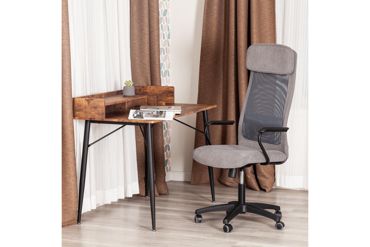 Кресло Tetchair PROFIT (мп) флок/ткань, серый, 29/W-12 21447 - выгодная ...