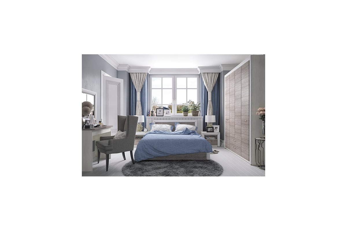 Кровать Anrex 180, OLIVIA, цвет вудлайн крем/дуб анкона 645338 - выгодная цена, отзывы ...