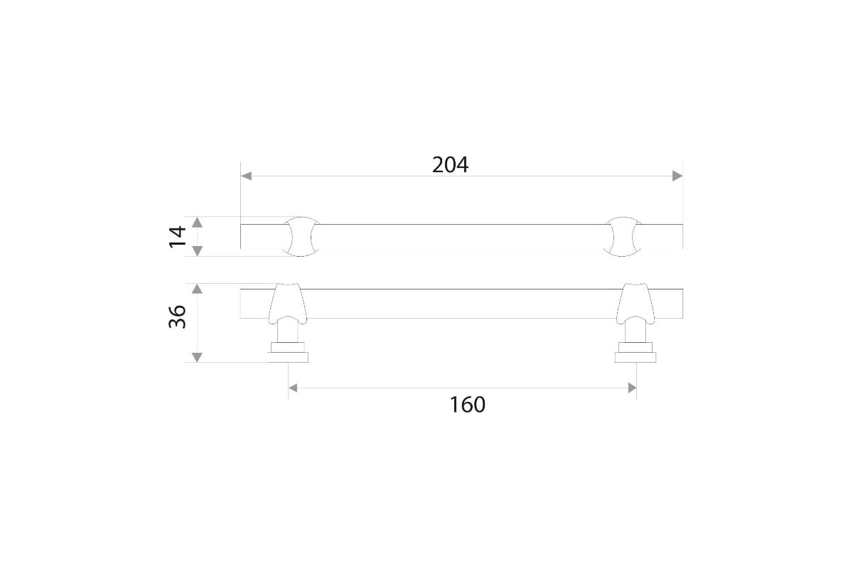 Ручка-скоба мебельная Trodos DMZ-50039 160мм сплав ЦАМ 230гр, античная ...