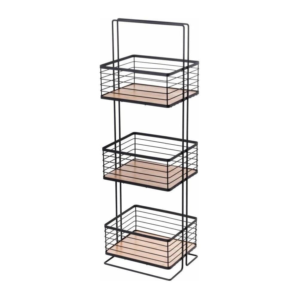 Этажерка MY SPACE 3-ярус (черный/бамбук) SW4735BX - выгодная цена ...