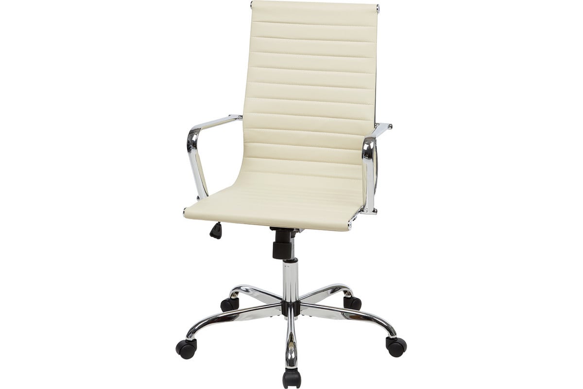 Кресло руководителя Easy Chair BNHg EChair-707 TPU кожзам бежевый, хром ...