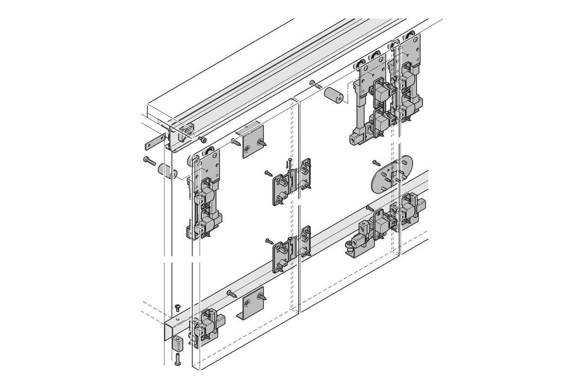 Комплект Hafele Slido Fold-Fo62 40A 1 двери 410.25.000 - выгодная цена ...