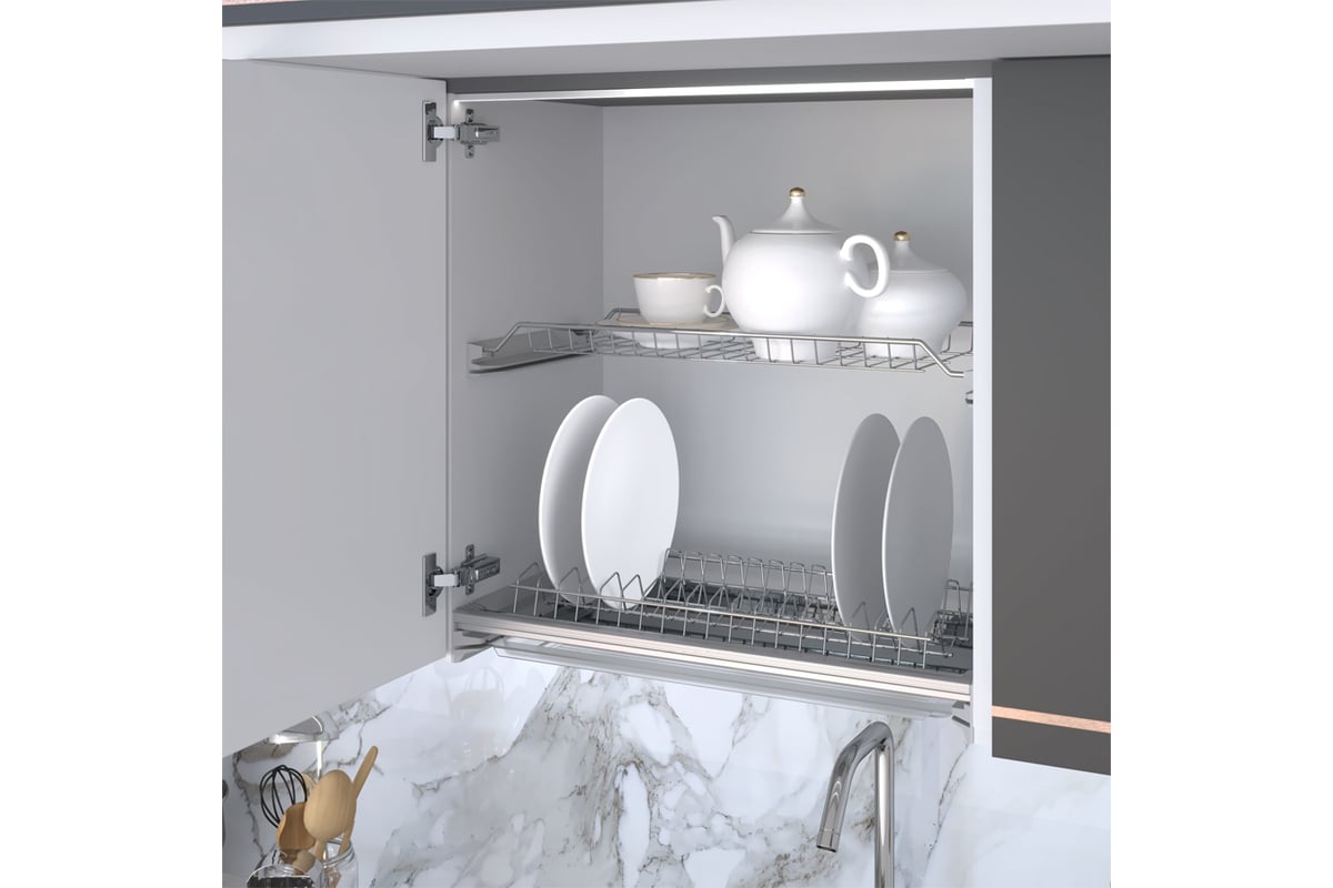 Сушка INOXA 2-уровневая в базу 900/16, с рамкой, поддон 1 шт пластик ...