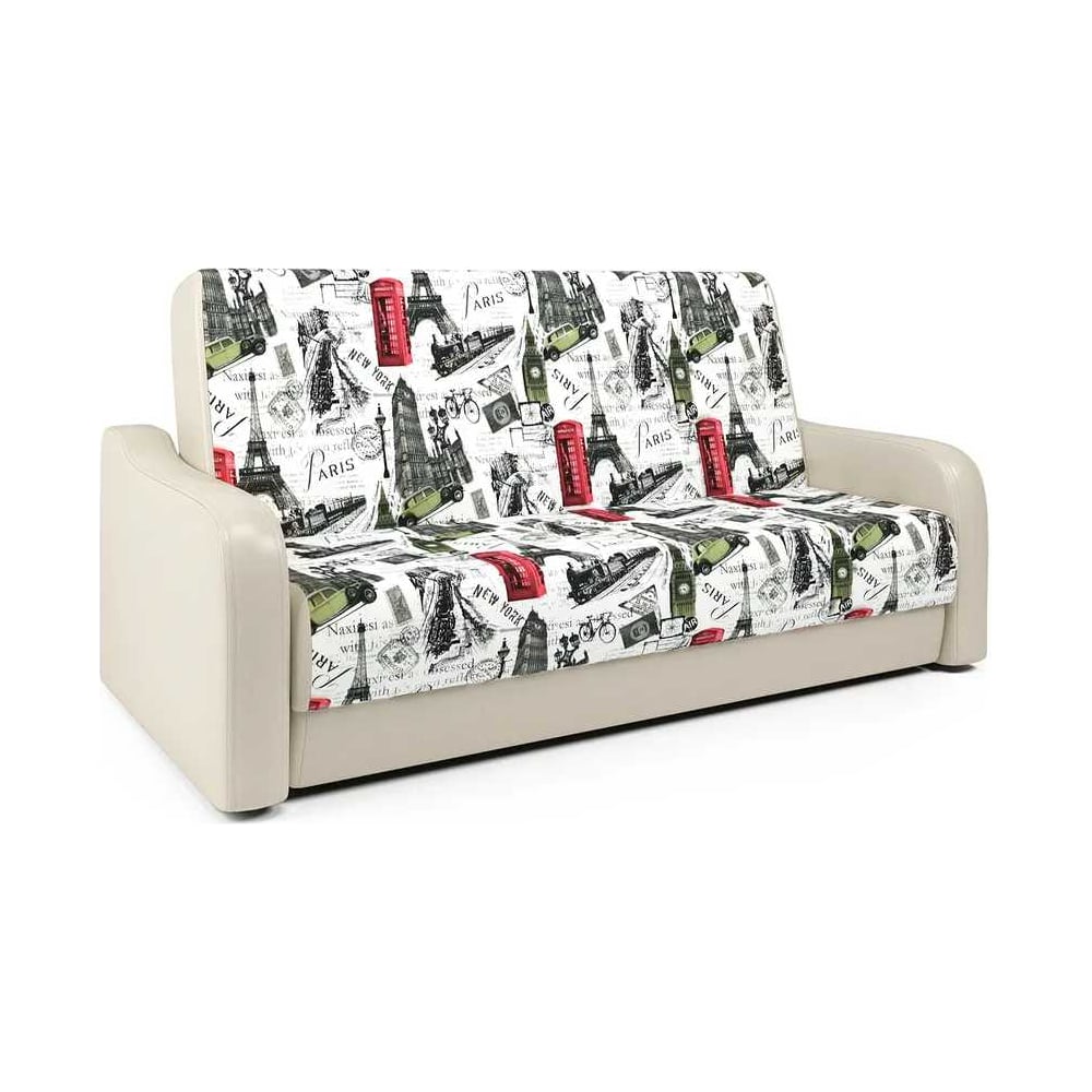 Диван-книжка Шарм Грант М 140 велюр Париж и экокожа беж 903021025 ...