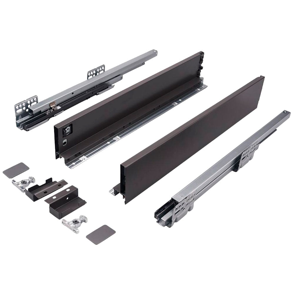 Слимбокс с направляющими и доводчиком Mebax 84_550 мм, серый 00 ...