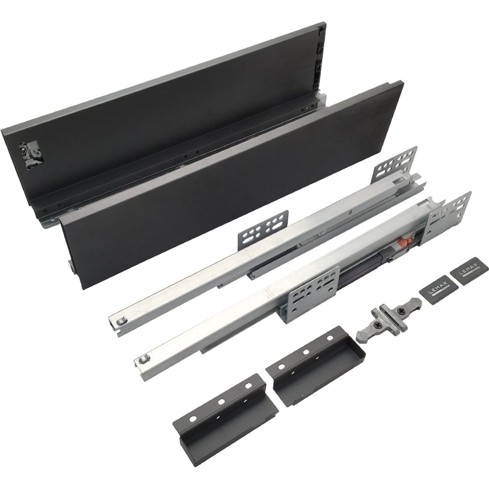 Комплект системы выдвижения Lemax prof Lembox, H=116, 500 мм, серый Lembox-116-500-GR - выгодная ...