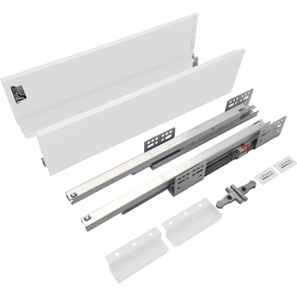 Комплект системы выдвижения Lemax prof Lembox, H=116, 450 мм, белый Lembox-116-450-WT - выгодная ...