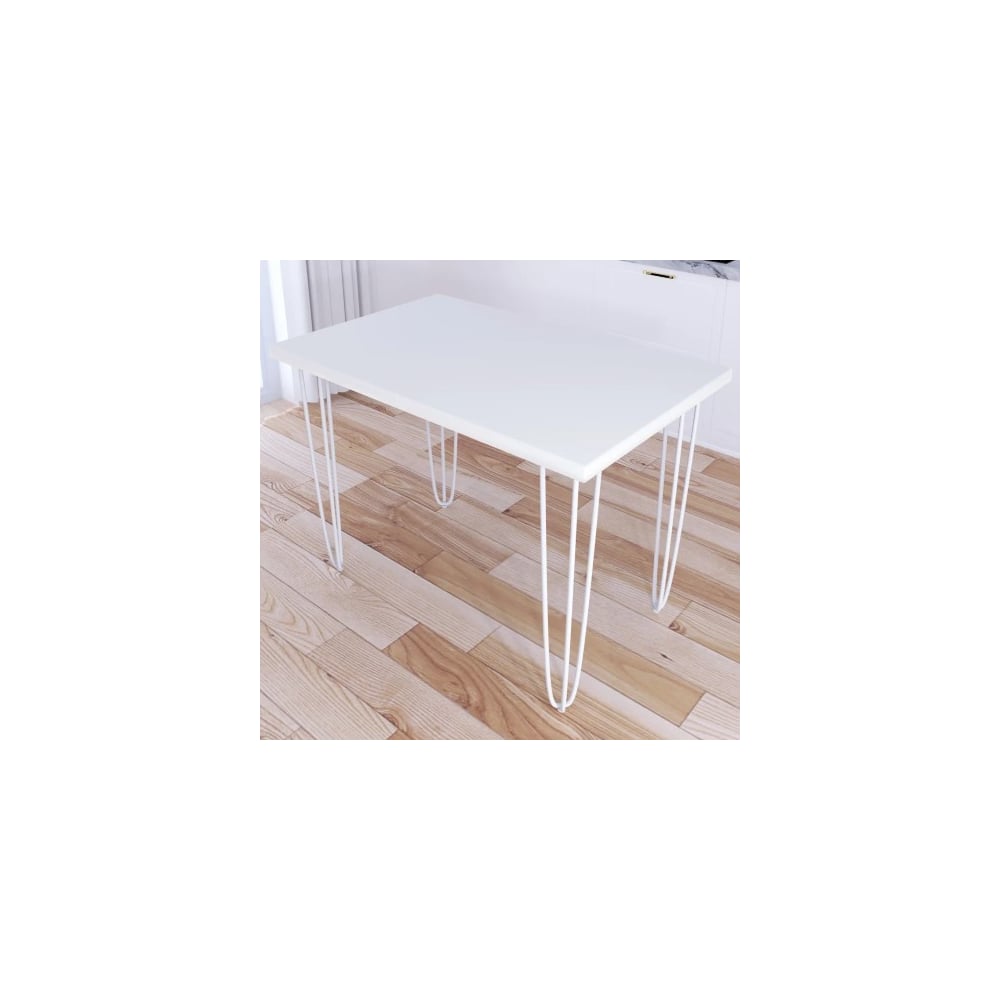 Стол кухонный Solarius Loft со столешницей белого цвета из массива ...