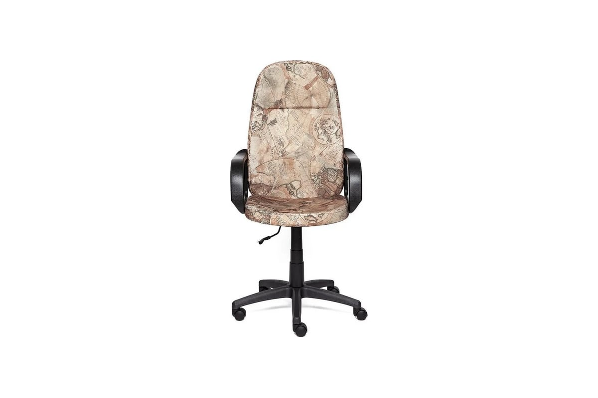 Кресло TetChair LEADER ткань, принт карта на бежевом 9723 - выгодная цена, отзывы ...